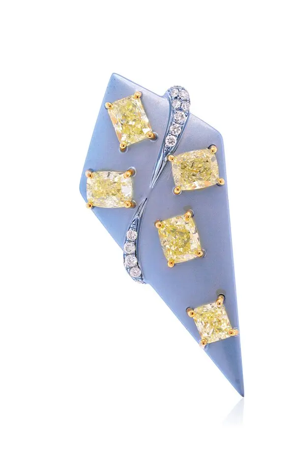 AUSTY LEE 18k Yellow Gold And Yellow Diamond Earrings