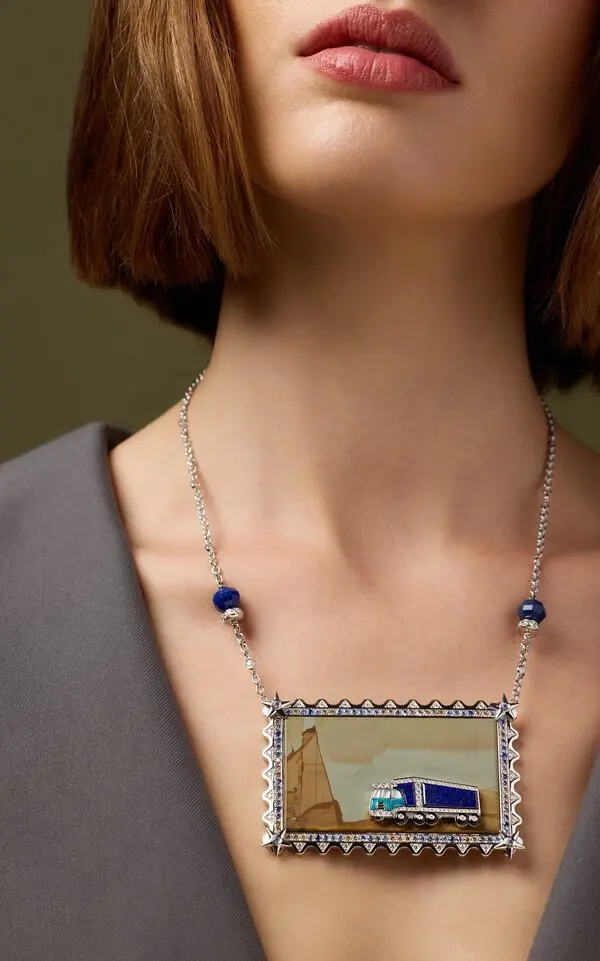 FRANCESCA VILLA Titanium On The Road, Scenic Route Pendant Necklace