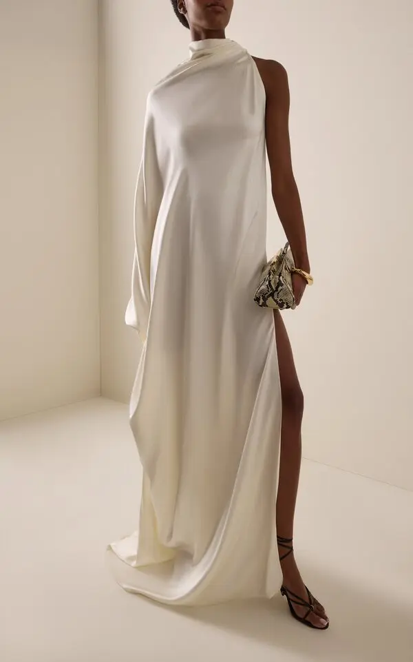 DEME Exclusive Alice Ruffled Silk Maxi Dress