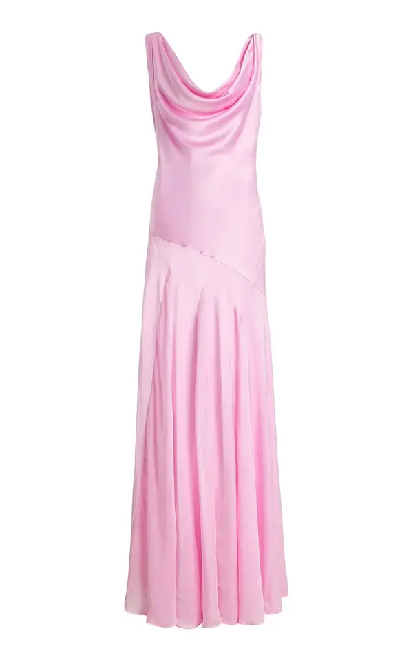 DEME Exclusive Milan Silk Maxi Dress - Pink