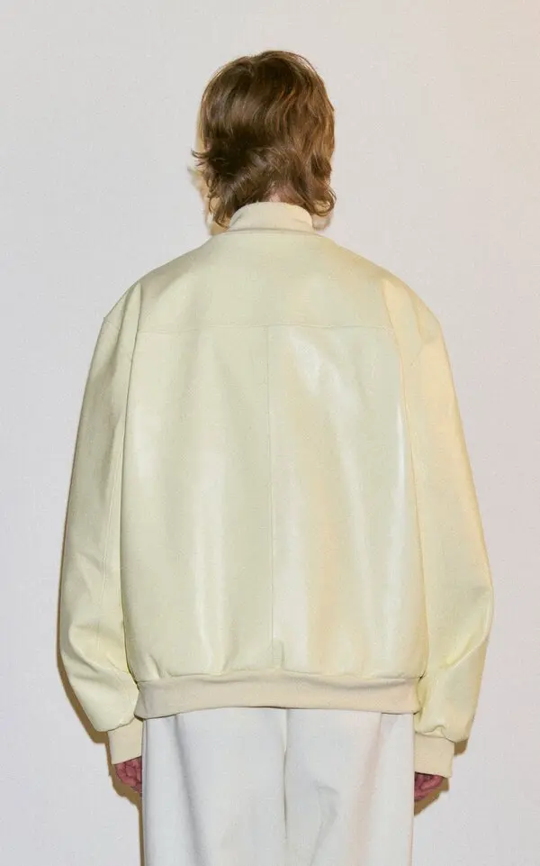 DARKPARK Sean Leather Slim Bomber Jacket