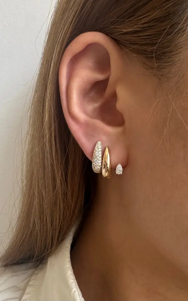 YE BRAND 14k Eros Floating Huggie Earrings