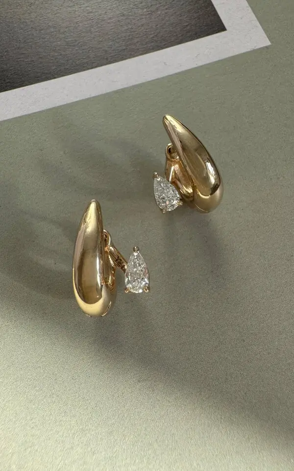 YE BRAND 14k Eros Floating Huggie Earrings