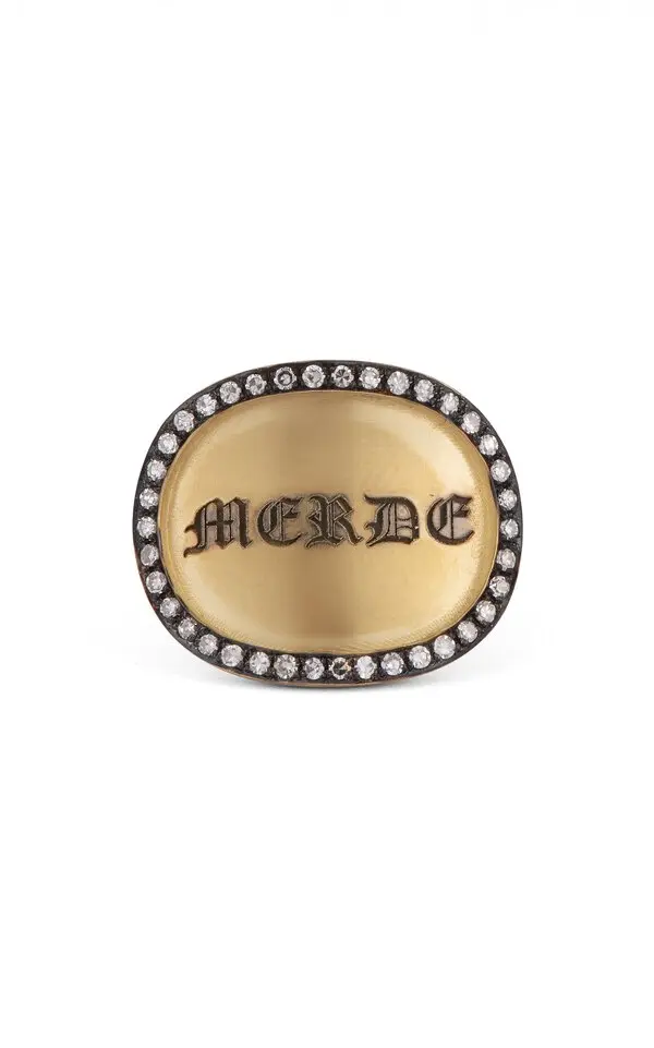 SYLVA & CIE 18k Yellow "merde" Ring With Diamonds - Gold
