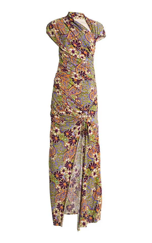 ALEMAIS Johanna Floral Crepe Midi Dress - Multi