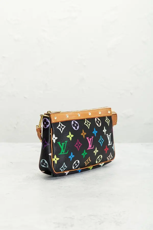 LOUIS VUITTON Monogram Pochette Accessoires Shoulder Bag In Black