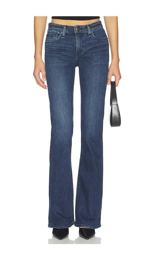 Rag & Bone Kinsley Low Rise Full Bootcut Jeans - Blue