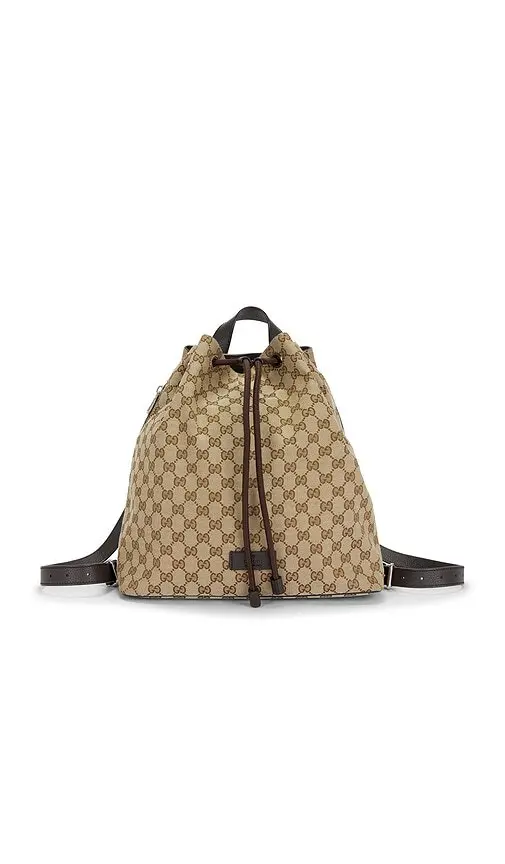 FWRD RENEW Gucci Gg Canvas Drawstring Backpack