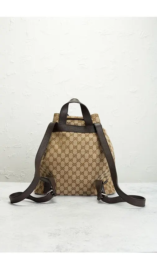 FWRD RENEW Gucci Gg Canvas Drawstring Backpack