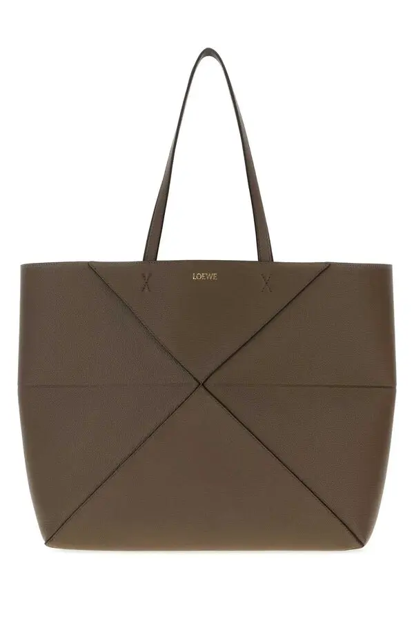 Loewe Leather Large Shopping Bag - Brown