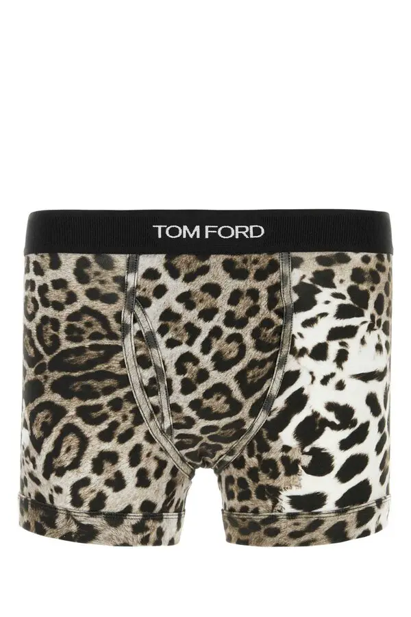 TOM FORD Printed Stretch Cotton Boxer - Multicolor