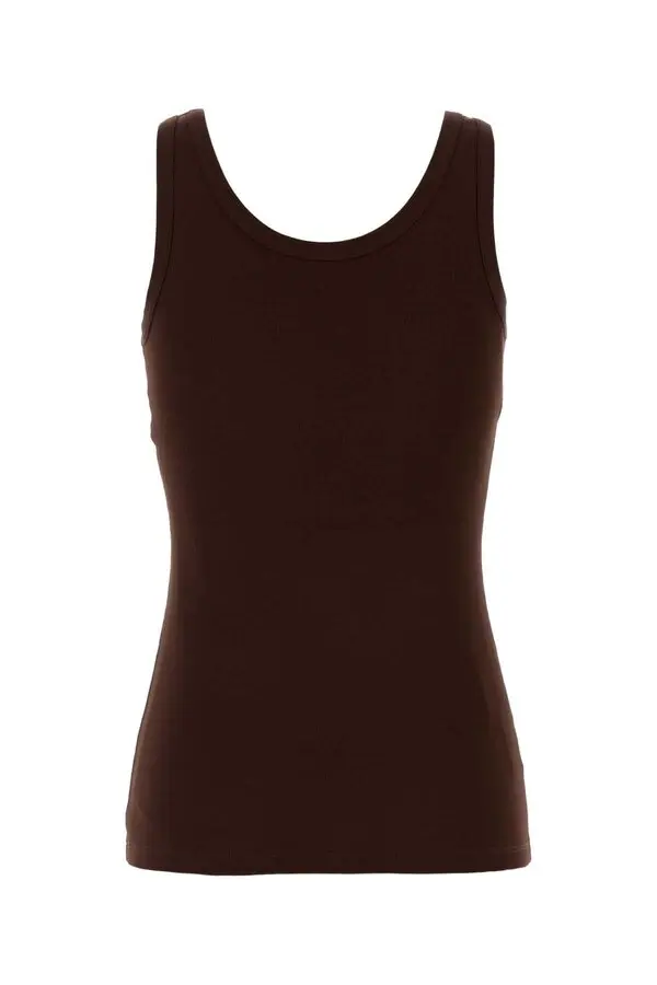 Prada Chocolate Cotton Tank Top