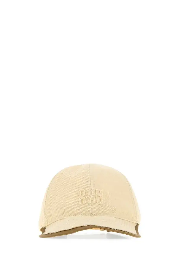 Miu Miu Cotton Baseball Cap - White