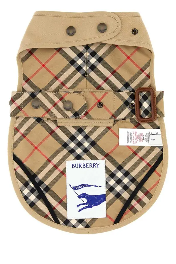 Burberry Beige Fabric Dog Harness