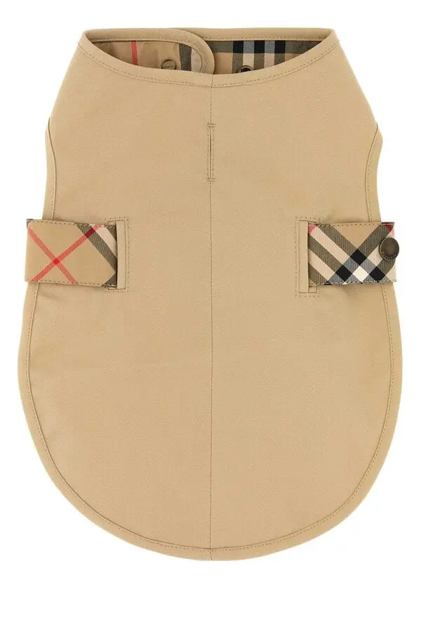 Burberry Fabric Dog Harness With Check Detail - Brown