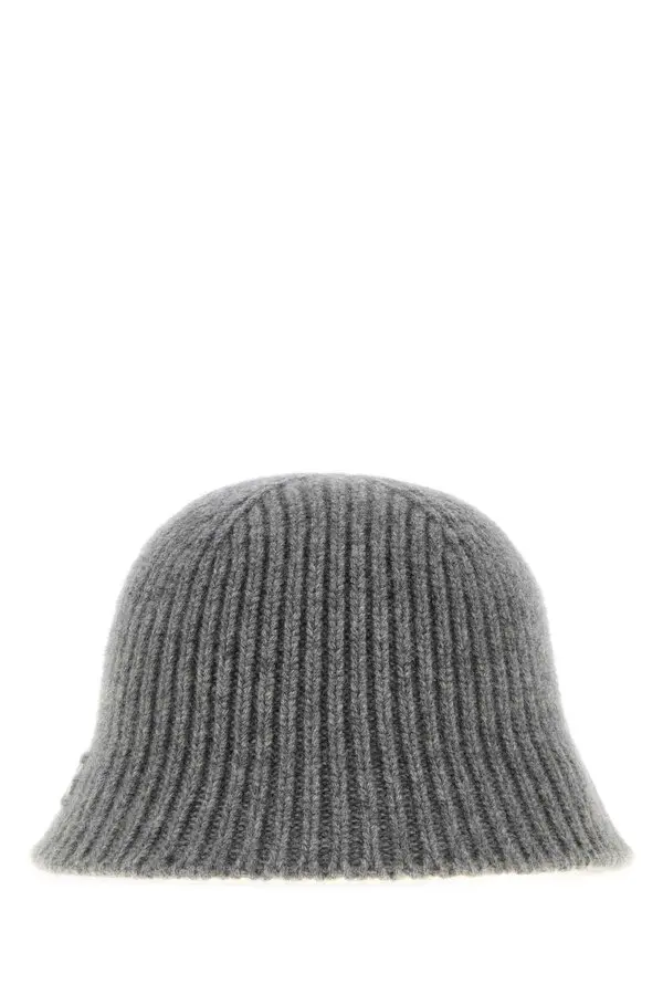 Miu Miu Wool Blend Bucket Hat - Gray