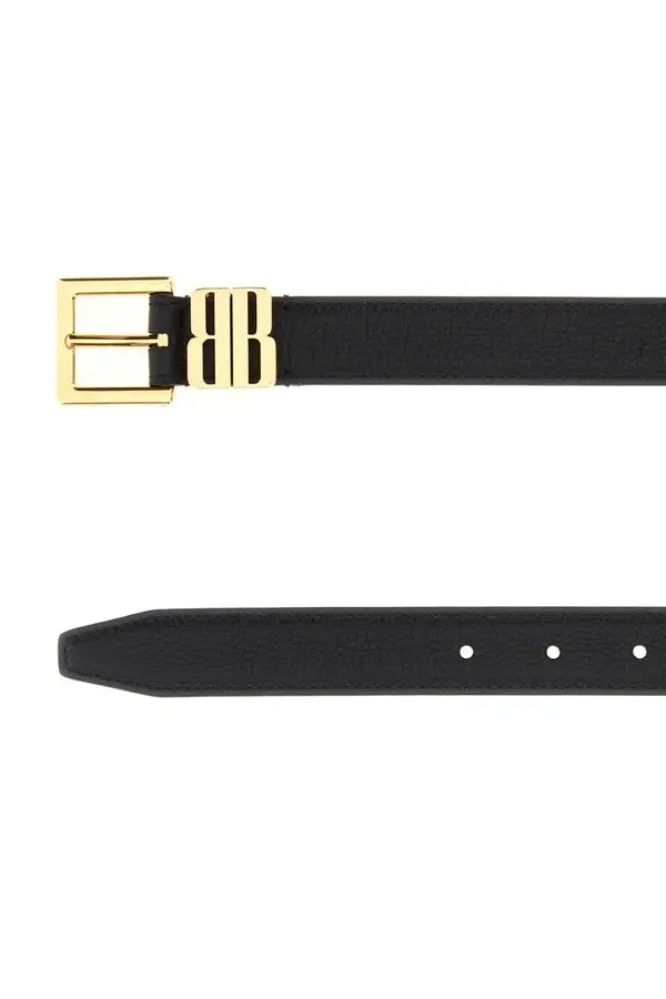Balenciaga Leather Bb Editor Belt