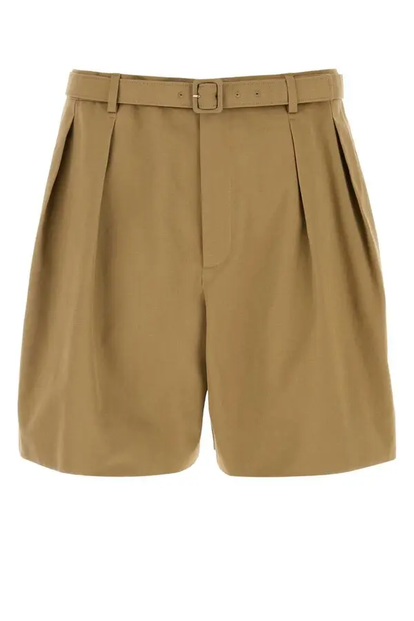 Saint Laurent Beige Cotton Bermuda Shorts - Brown
