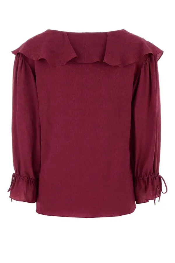 Chloé Tyrian Silk Blouse - Purple