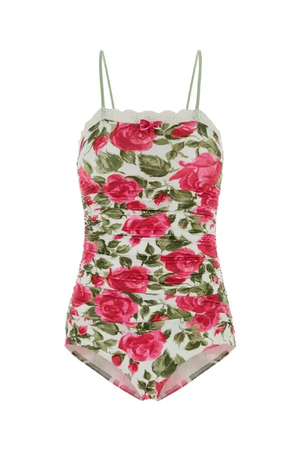 Chloé Printed Stretch Nylon Bodysuit