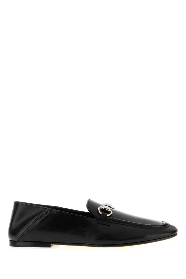 Gucci Leather Jordaan Soft Loafers - Black