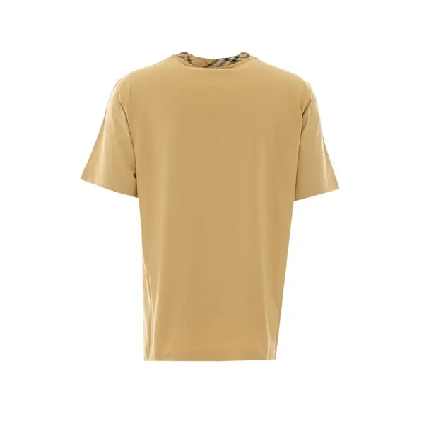 Burberry Check Trim T-shirt - Cream