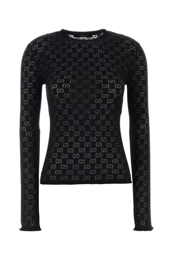 Gucci Gg Cotton Top - Black