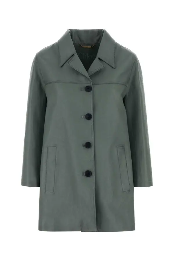 Chloé Powder Leather Jacket - Blue