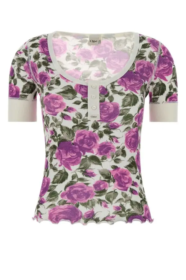 Chloé Printed Cotton T-shirt