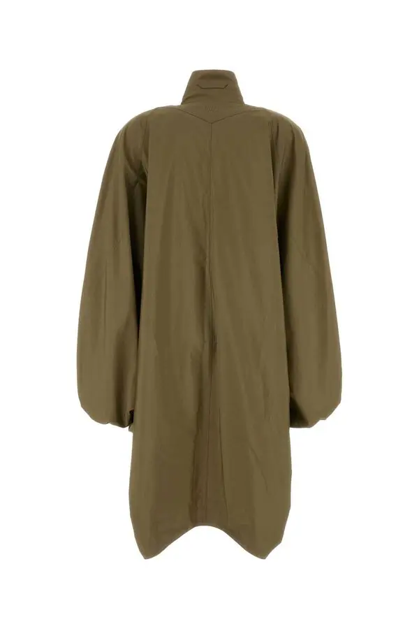 Chloé Olive Poplin Overcoat - Green