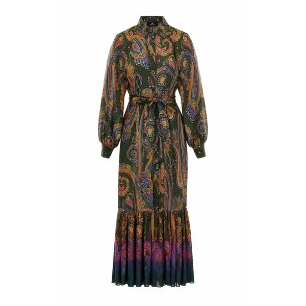Etro Paisley Motif Long Dress - Multicolor