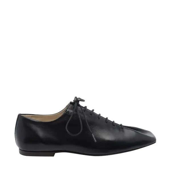 LEMAIRE Classic Lace-up Flat Shoes - Black