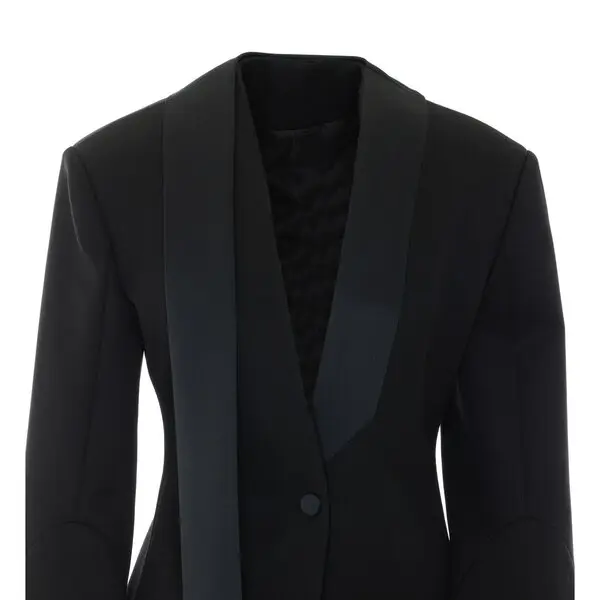 Attico Oversized Ribbon Shawl Lapel Blazer