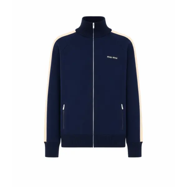 Miu Miu Logo Track Jacket - Blue