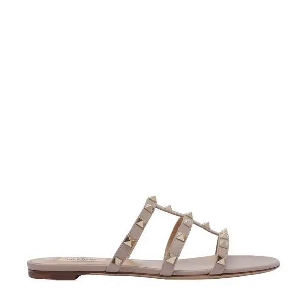 Valentino Garavani Rockstud Slide Sandals - Pink