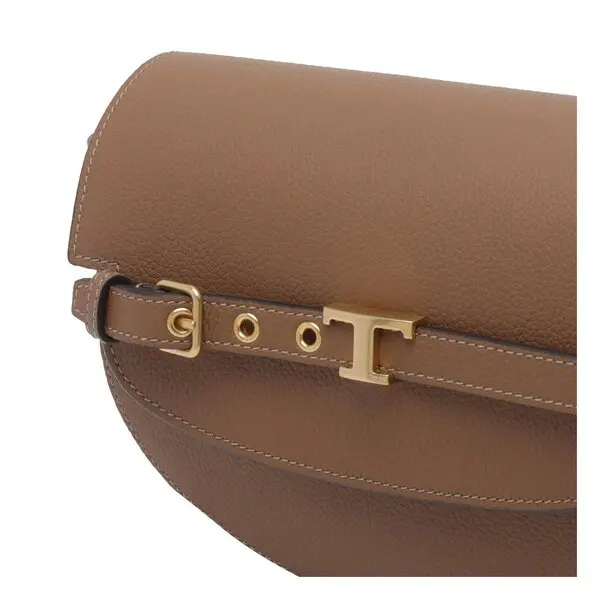 TOD'S Mini T Signature Crossbody Bag - Brown