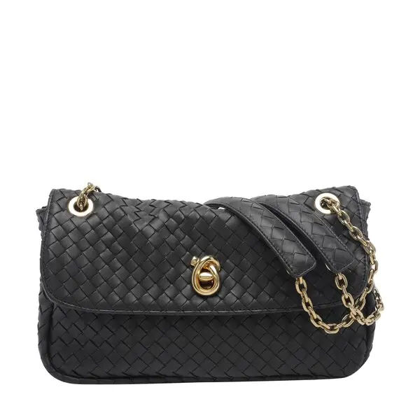 Bottega Veneta Madison Woven Leather Shoulder Bag - Brown