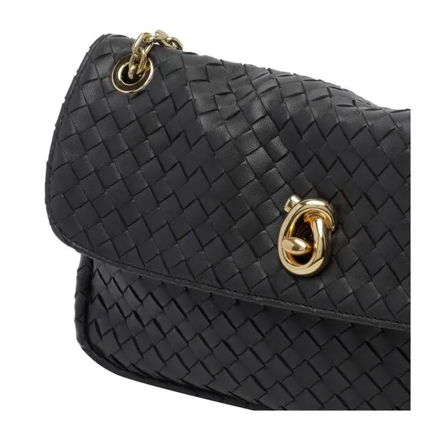 Bottega Veneta Madison Woven Leather Shoulder Bag - Brown