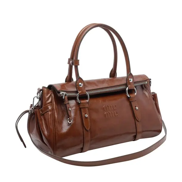 Miu Miu Leather Shoulder Bag - Brown