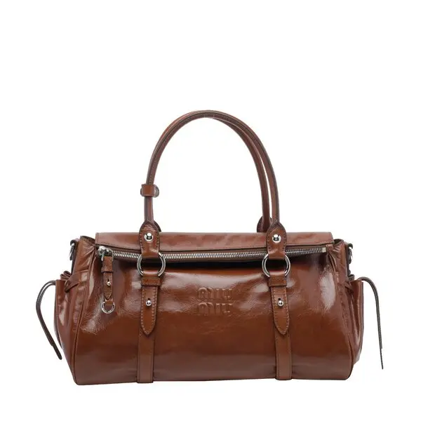 Miu Miu Leather Shoulder Bag - Brown