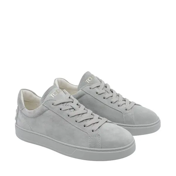 TOD'S Suede Lace-up Sneakers - Gray