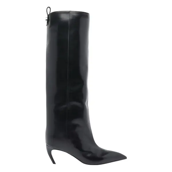 Attico Lea Pump Boots - Black
