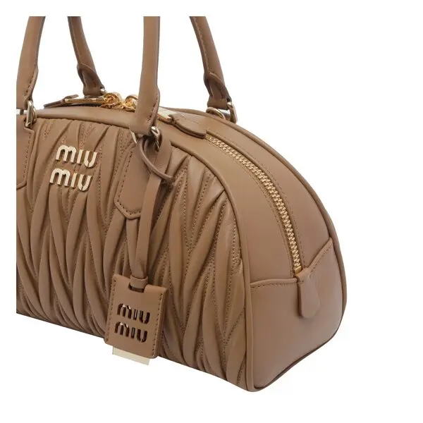 Miu Miu Arcadie Matelassé Shoulder Bag - Cream