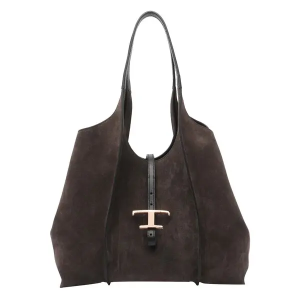 TOD'S Medium T-timeless Suede Shopping Bag