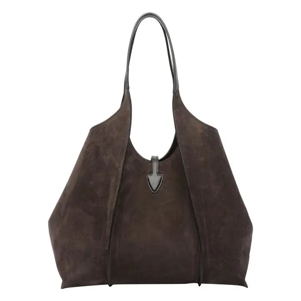 TOD'S Medium T-timeless Suede Shopping Bag - Brown