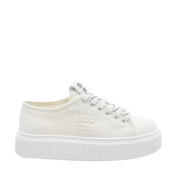 Miu Miu Logo Sneakers - White