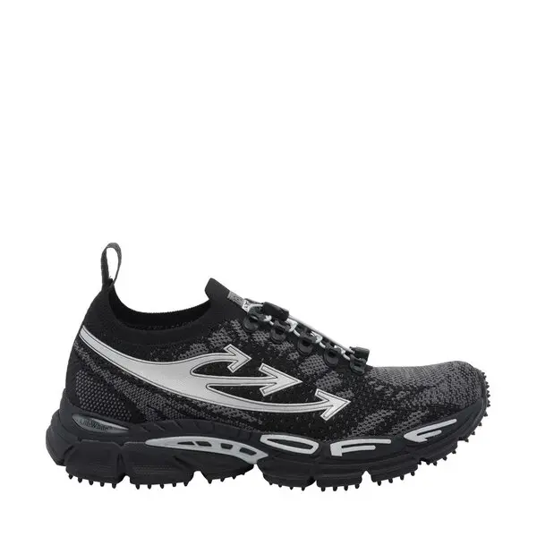 Off-White Be Right Back" Knit Lace-up Sneakers - Black