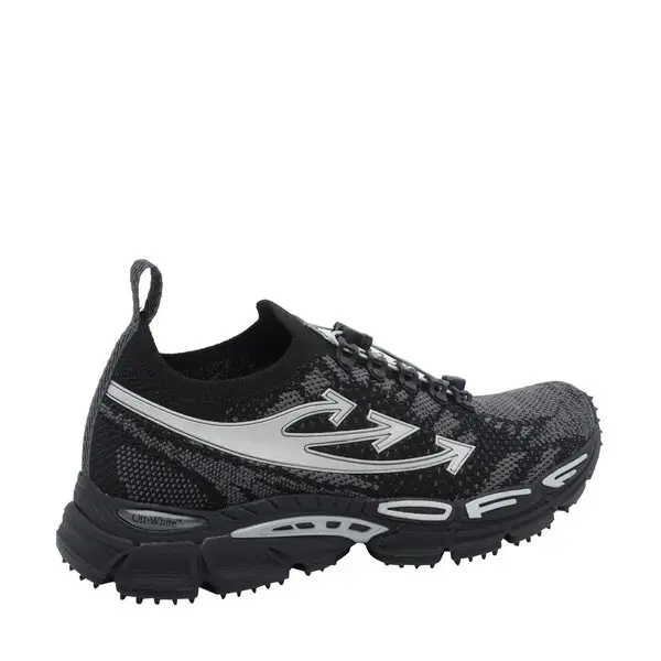 Off-White Be Right Back" Knit Lace-up Sneakers - Black