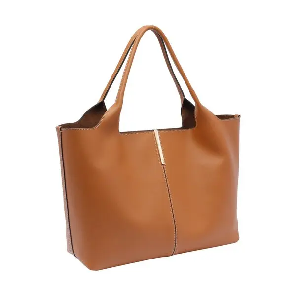 TOD'S Medium-small Leather Shopping Bag - Brown