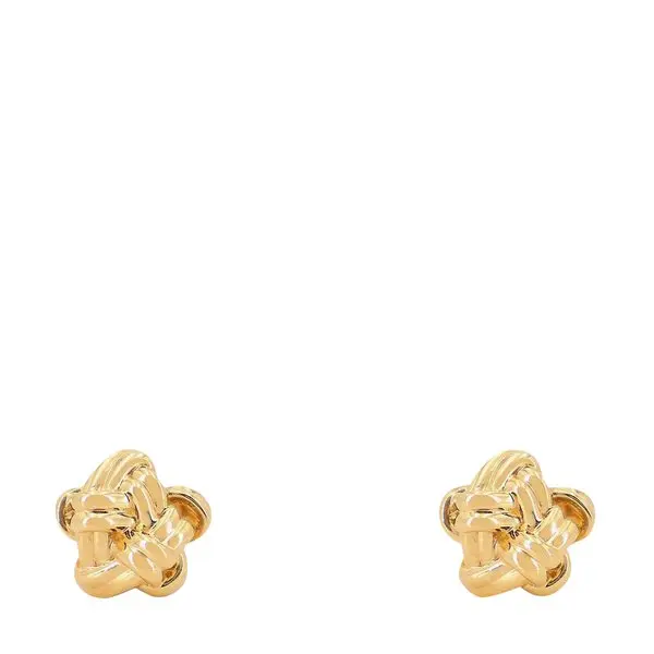 Bottega Veneta Flower Knot Earrings - Gold